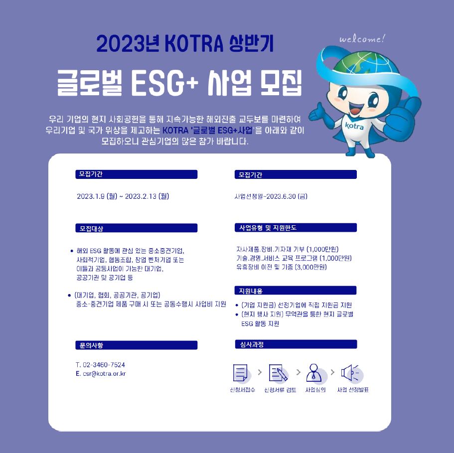 KOTRA, 기업 ESG‧해외진출 최대 3000만원 지원